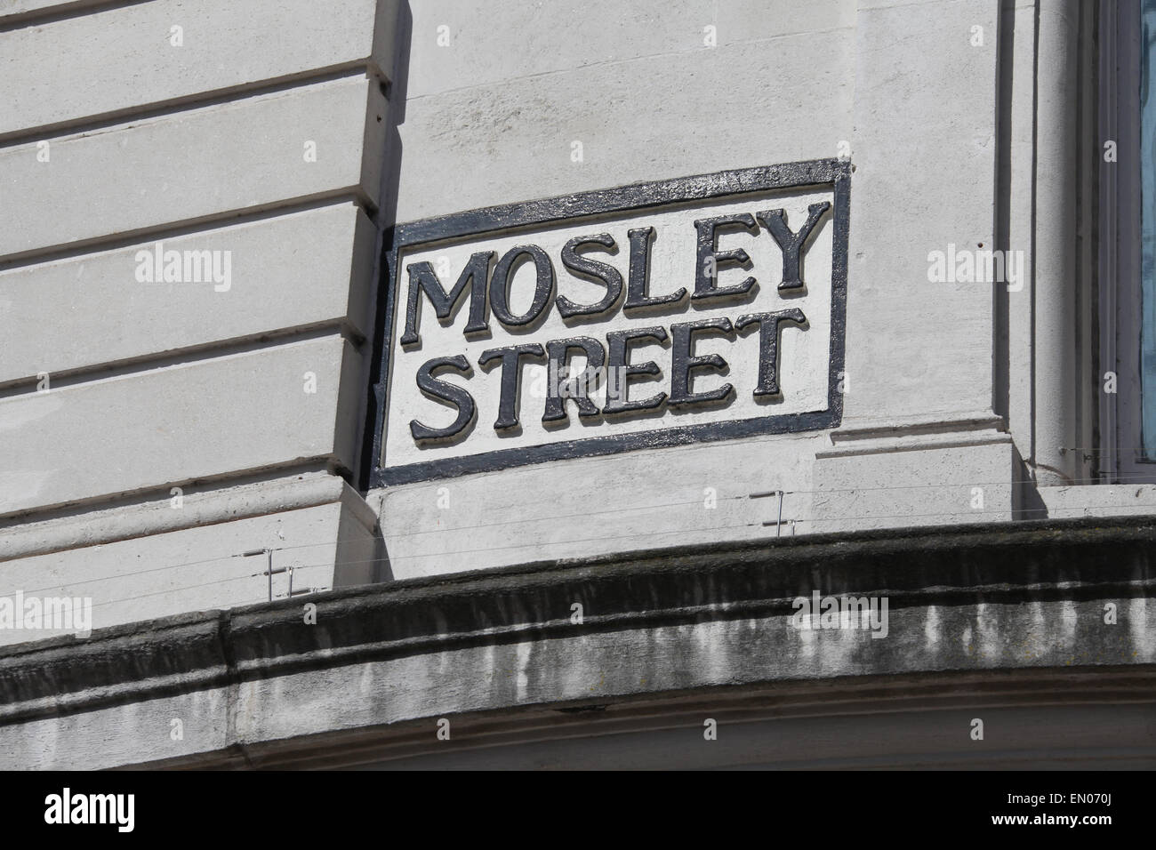 Mosley Street Sign in Manchester City Centre Stock Photo - Alamy