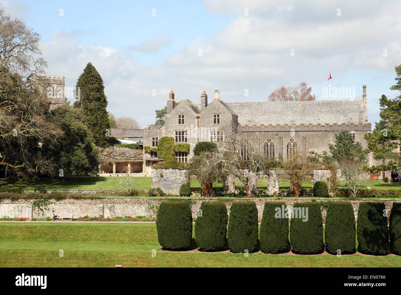 Dartington Hall House and Gardens near Totnes Devon England in Spring ...