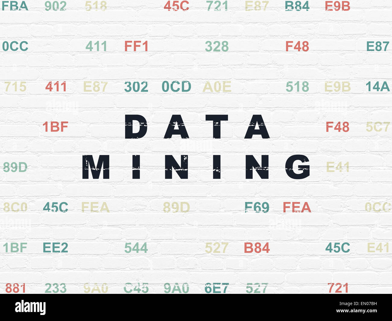 Information concept: Data Mining on wall background Stock Photo - Alamy
