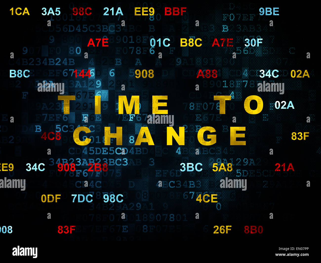 Timeline concept: Time to Change on Digital background Stock Photo - Alamy