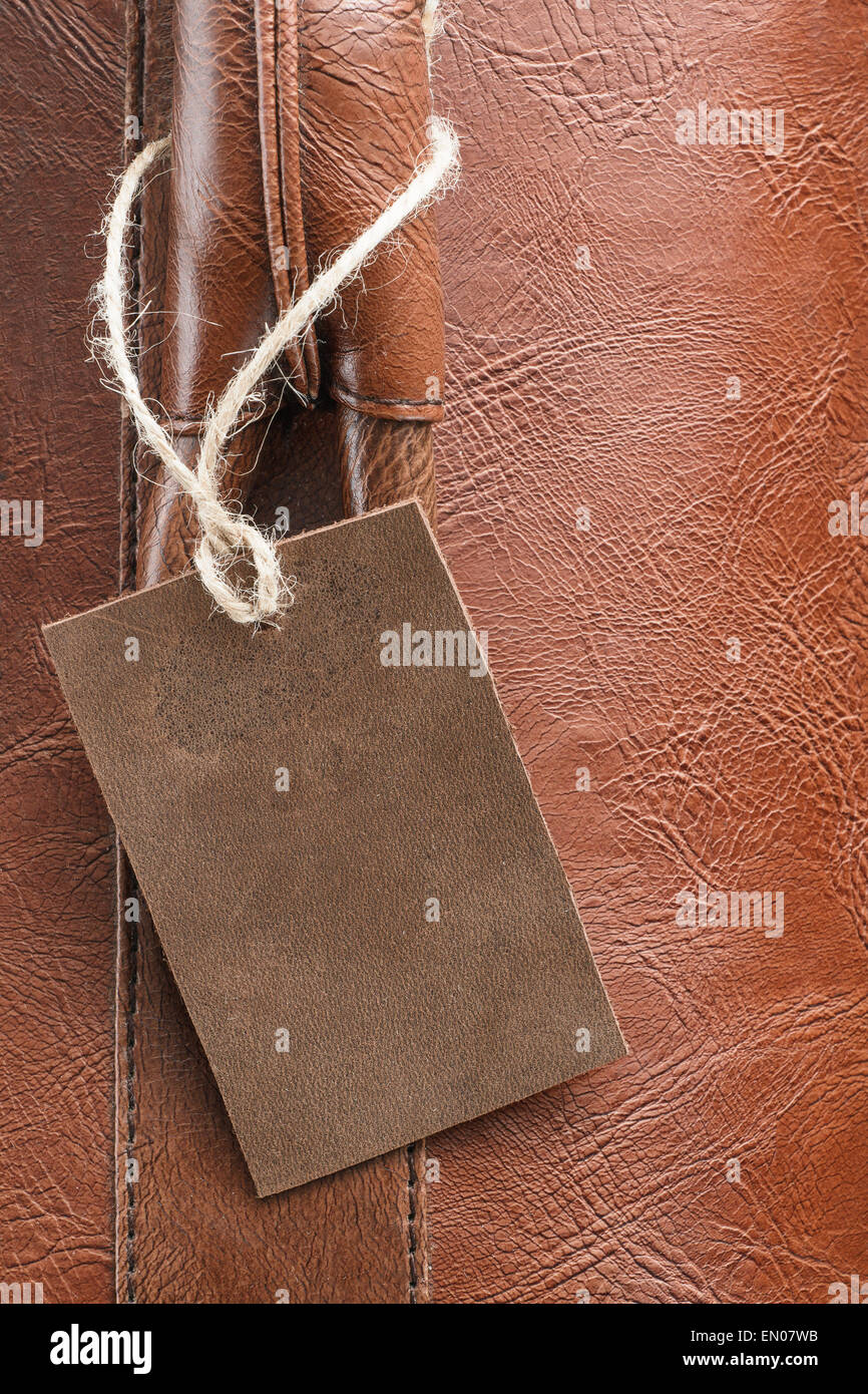Leather tag travel hi-res stock photography and images - Alamy
