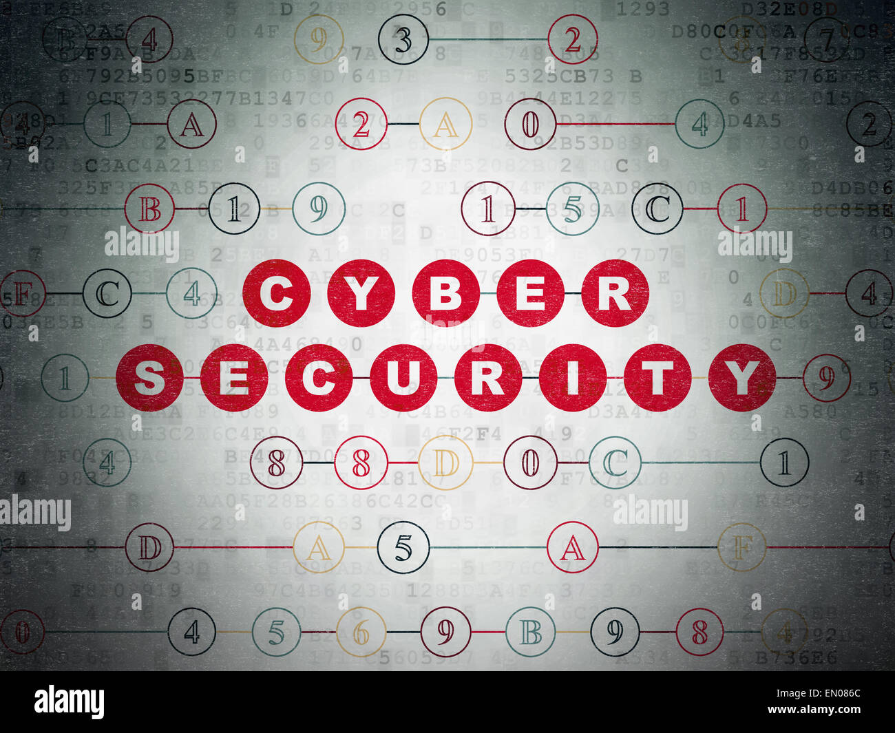 Privacy concept: Cyber Security on Digital Paper background Stock Photo ...