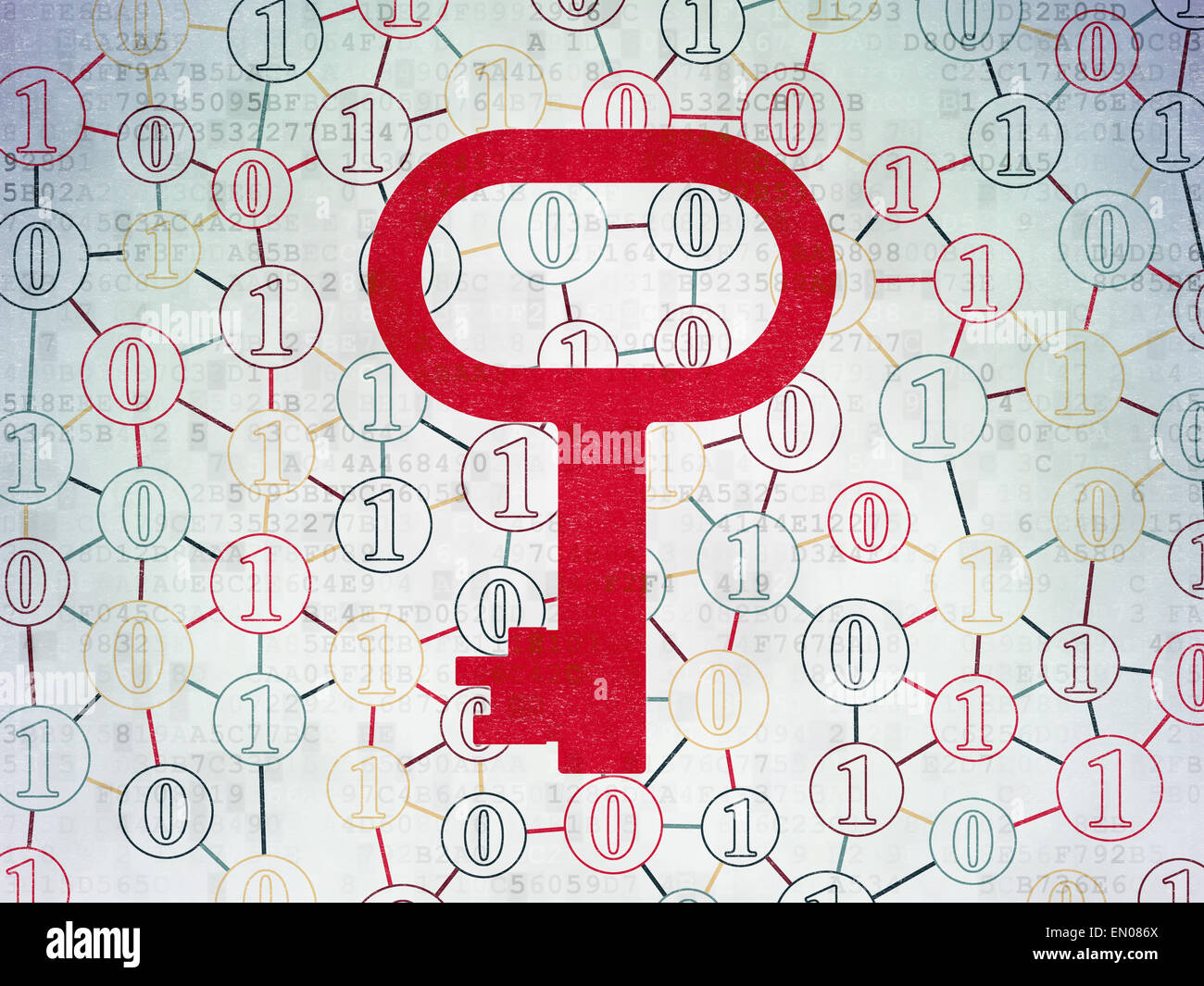 Privacy concept: Key on Digital Paper background Stock Photo - Alamy