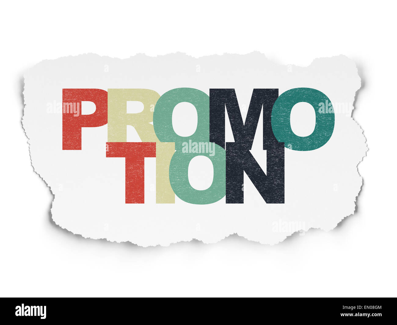Marketing concept: Promotion on Torn Paper background Stock Photo - Alamy