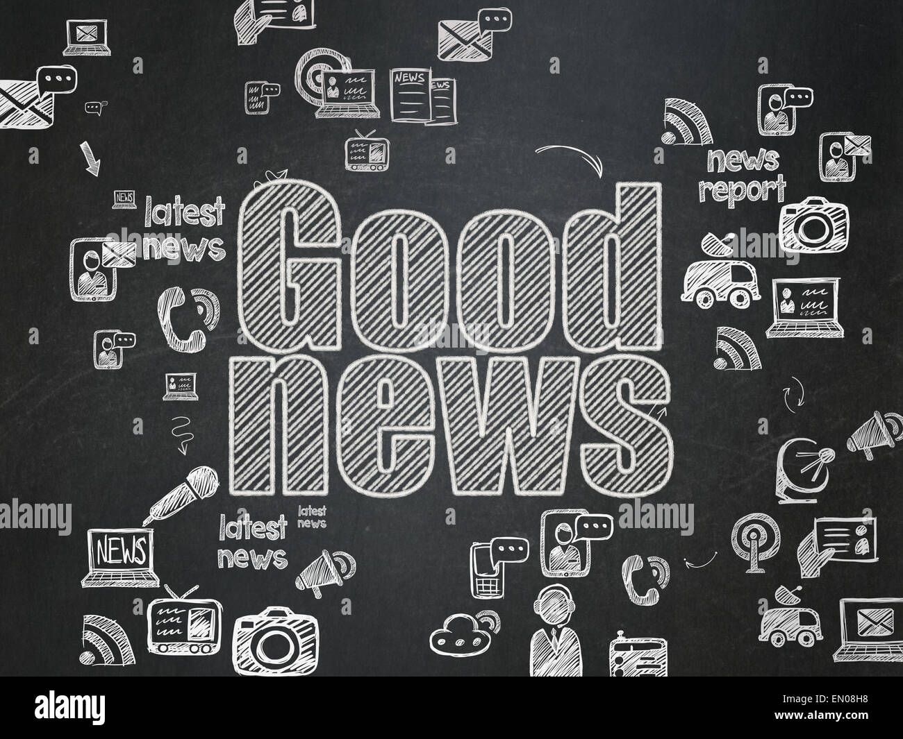 News concept: Good News on School Board background Stock Photo - Alamy