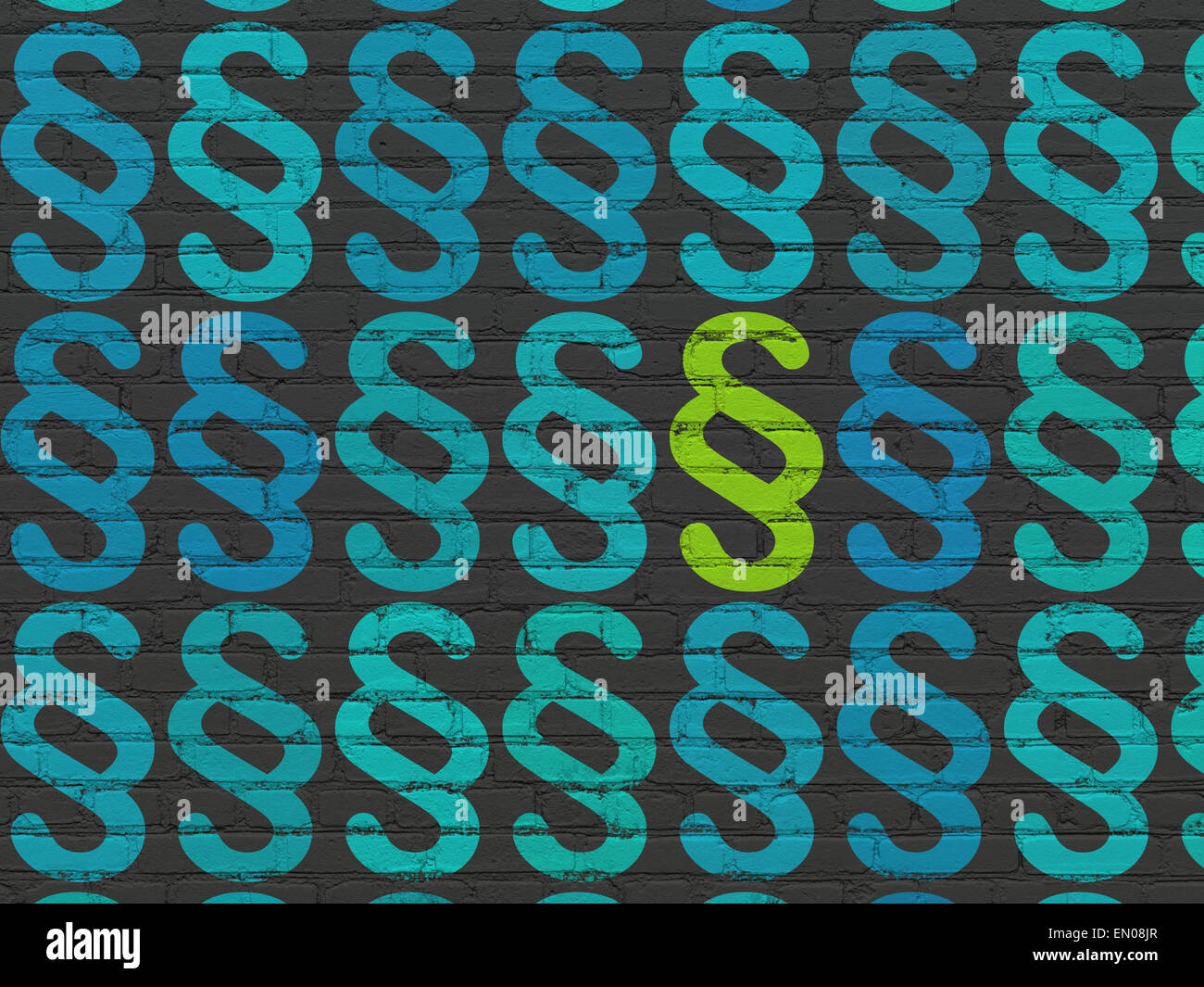 Law concept: paragraph icon on wall background Stock Photo - Alamy