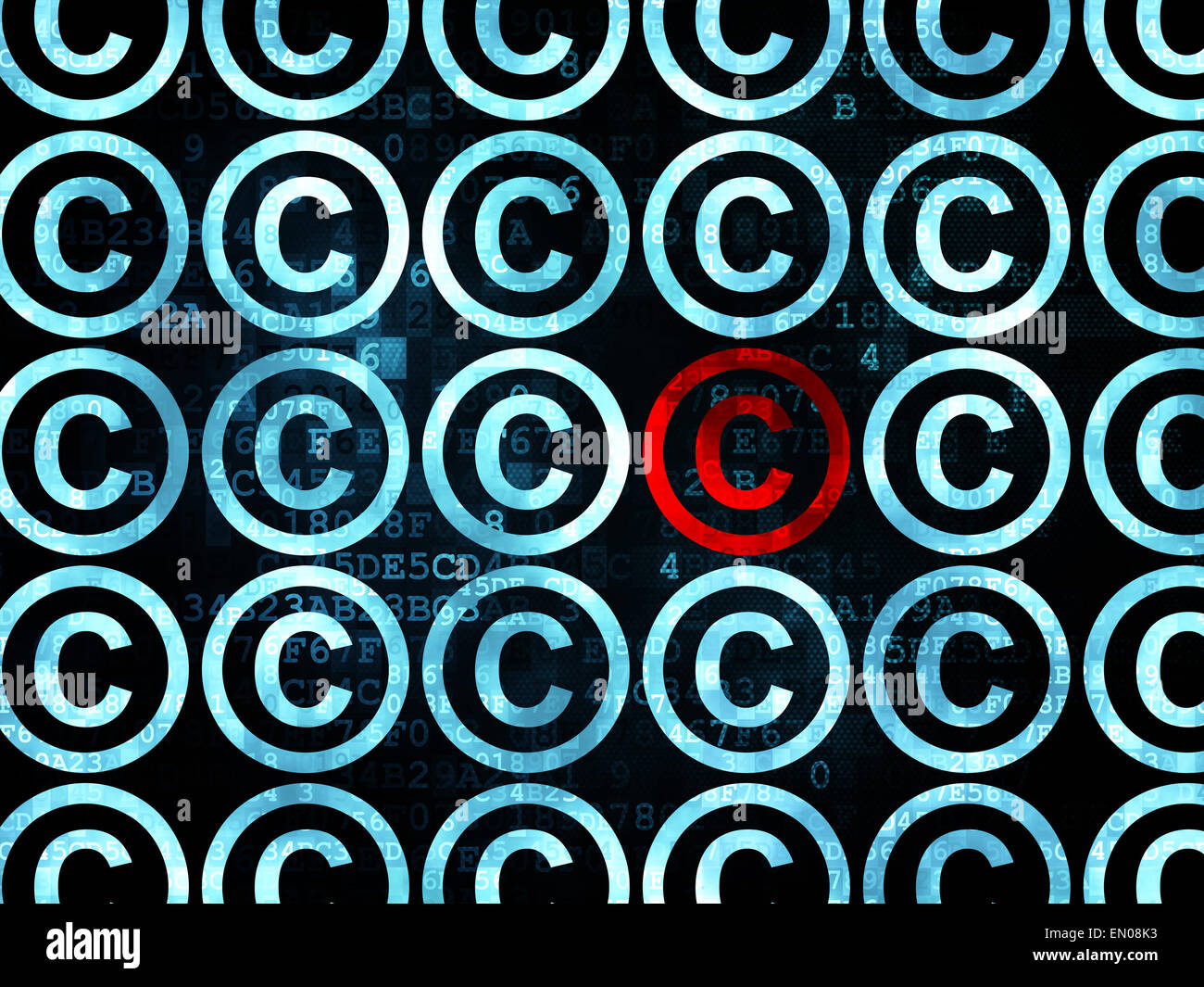Law concept: copyright icon on Digital background Stock Photo - Alamy