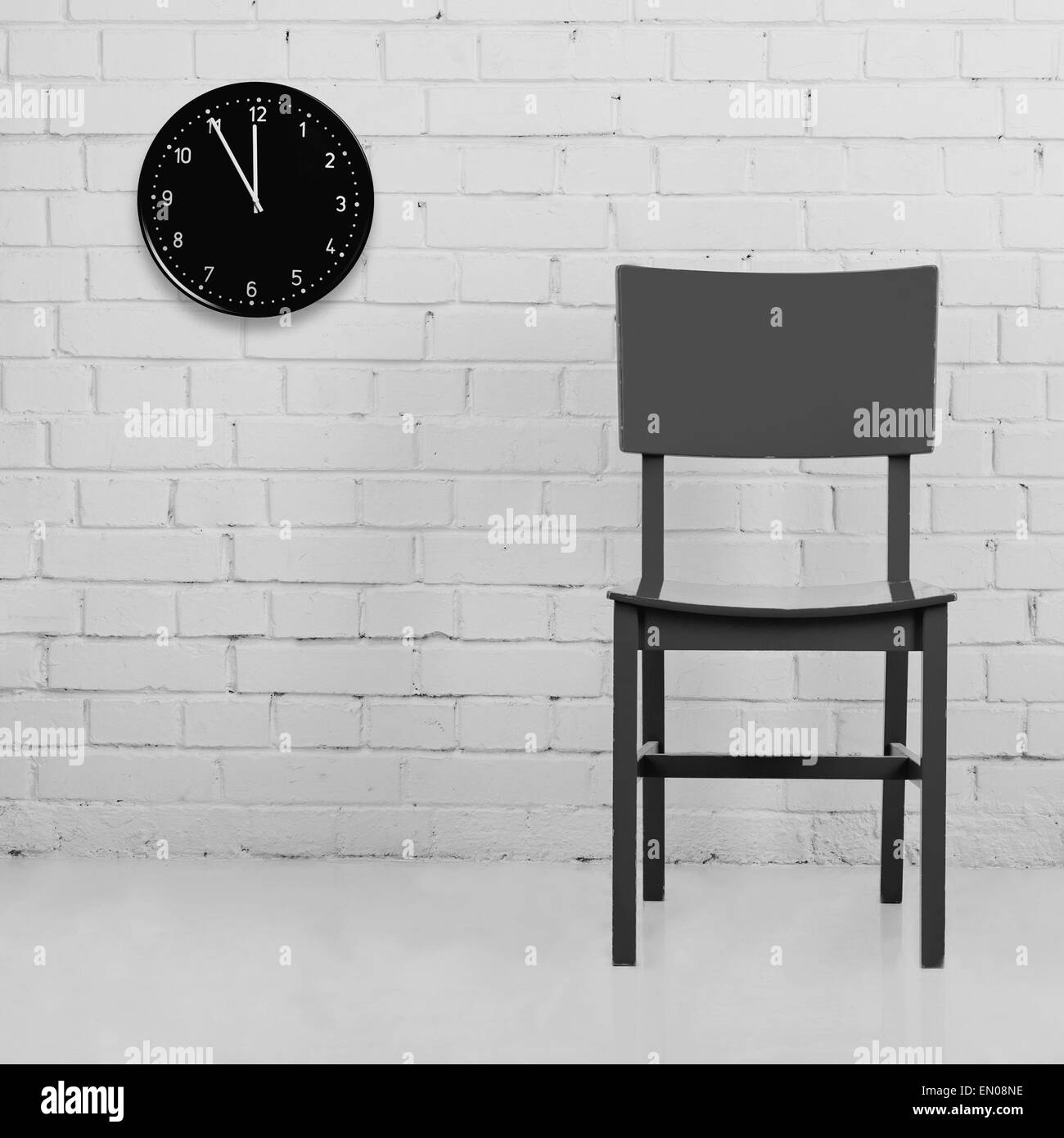 Old chair with clock Stock Photo - Alamy
