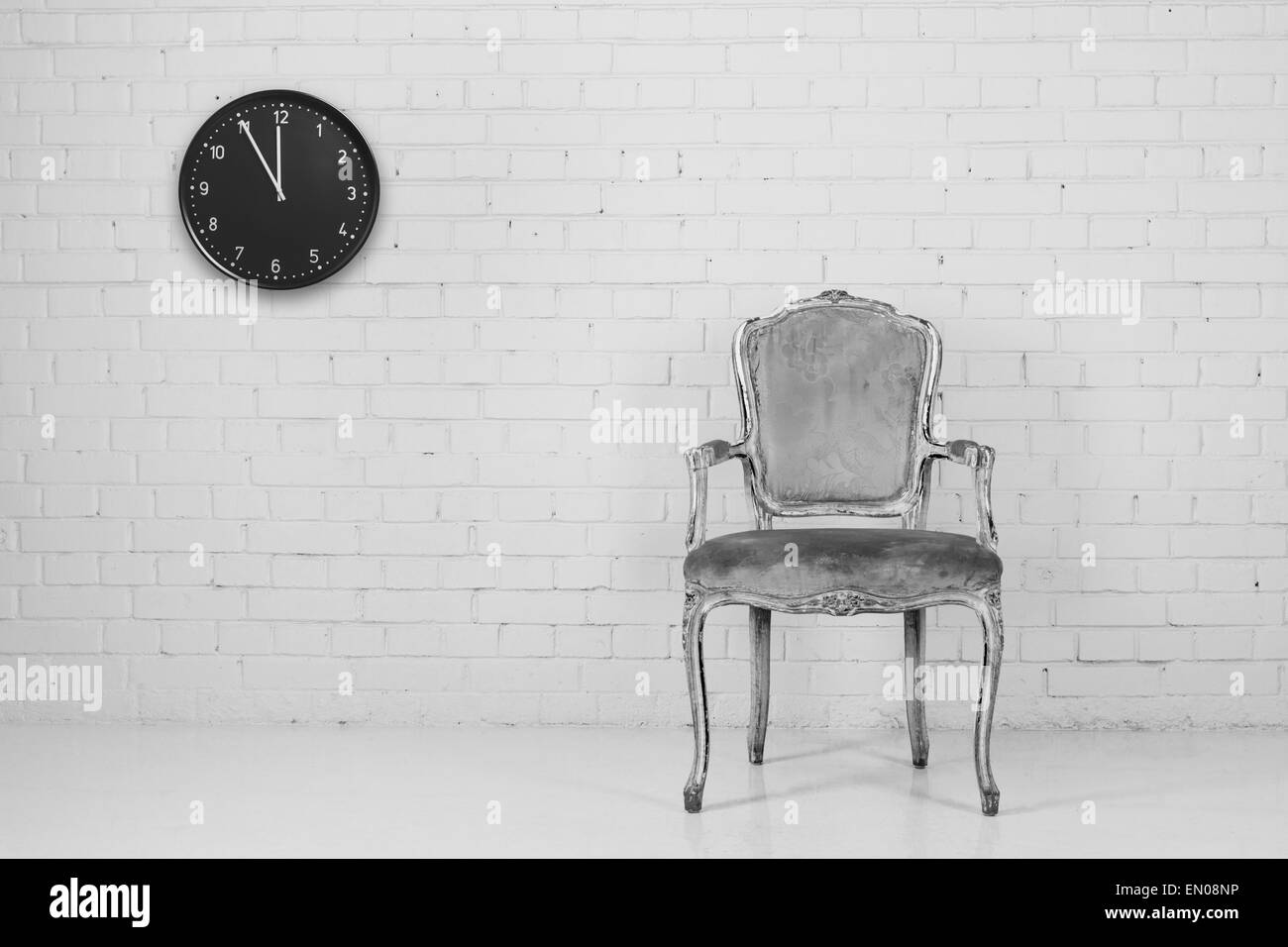 Interior decor clock Black and White Stock Photos & Images - Alamy