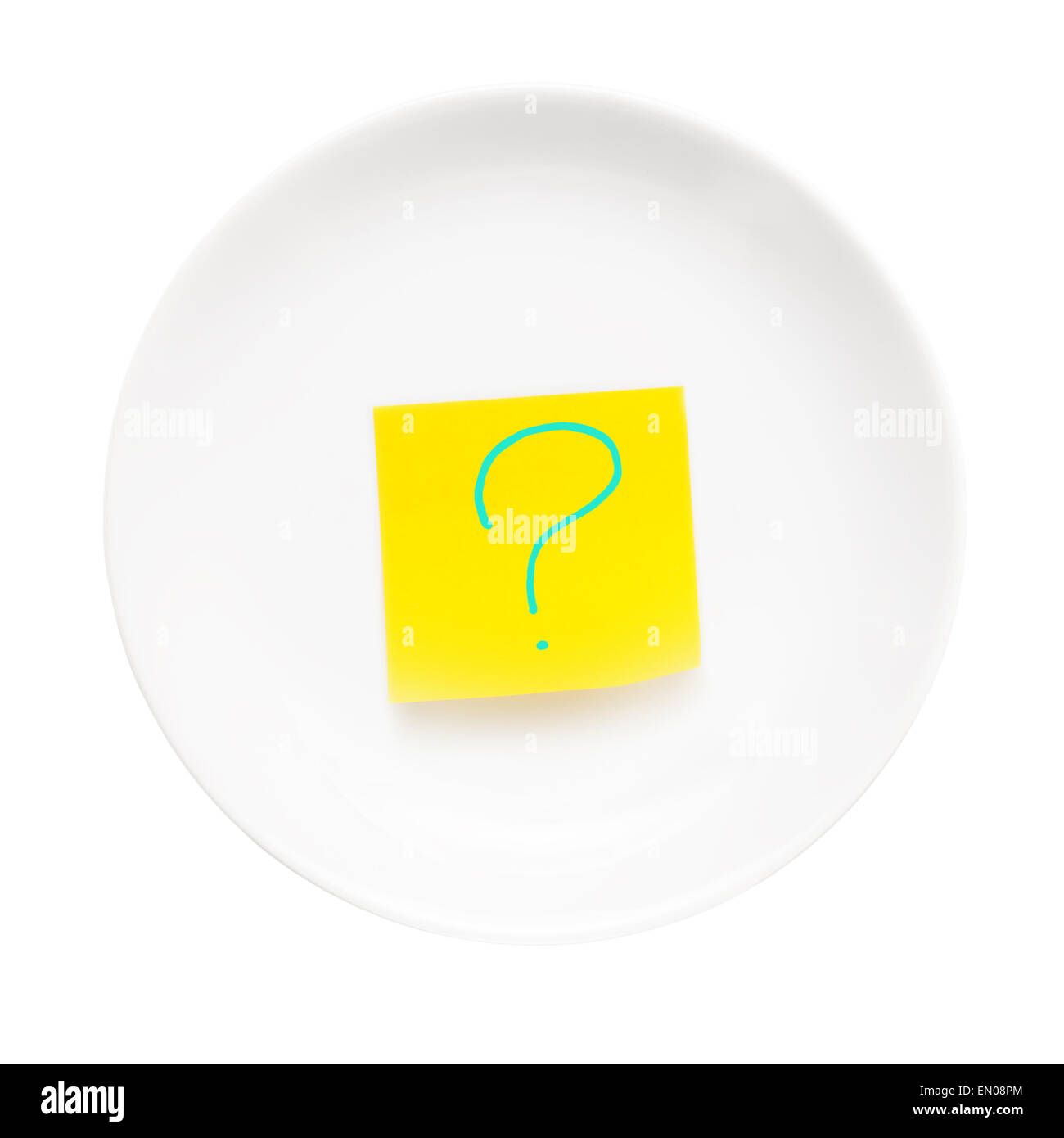 Plate with question mark Cut Out Stock Images & Pictures - Alamy