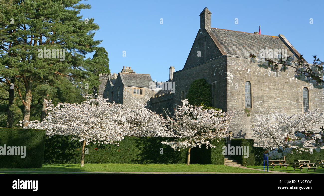 Dartington Hall House and Gardens near Totnes Devon England in Spring ...
