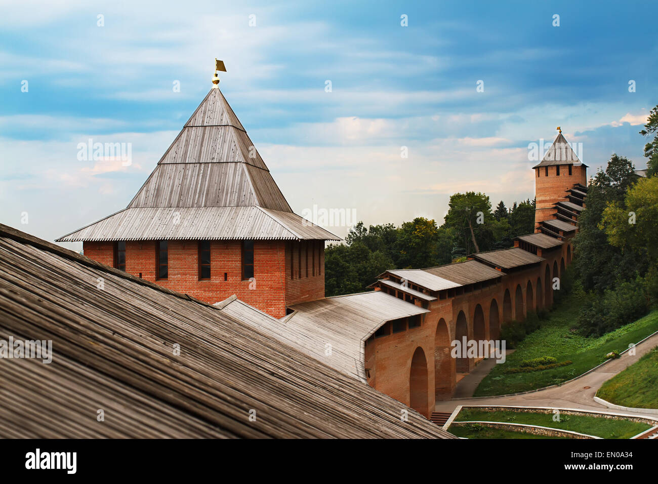 Kremlin wall view in Nizhny Novgorod Stock Photo - Alamy