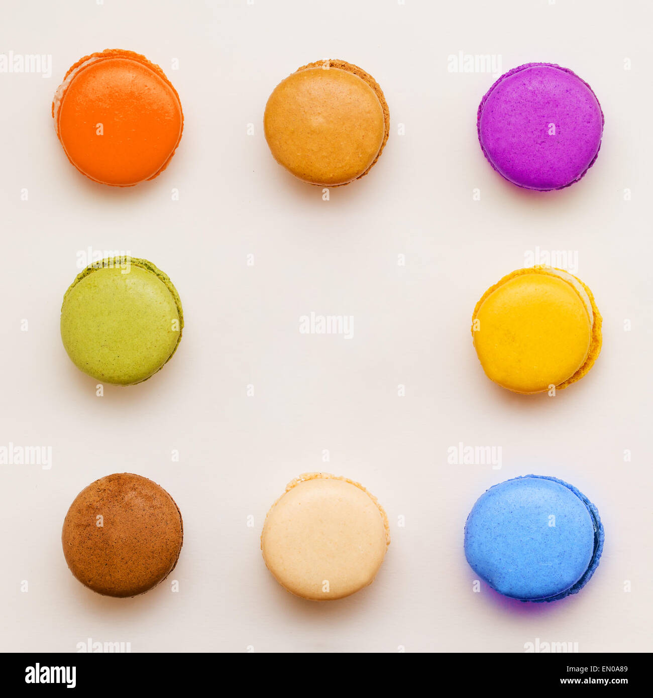 Macaroons against white background hi-res stock photography and images ...