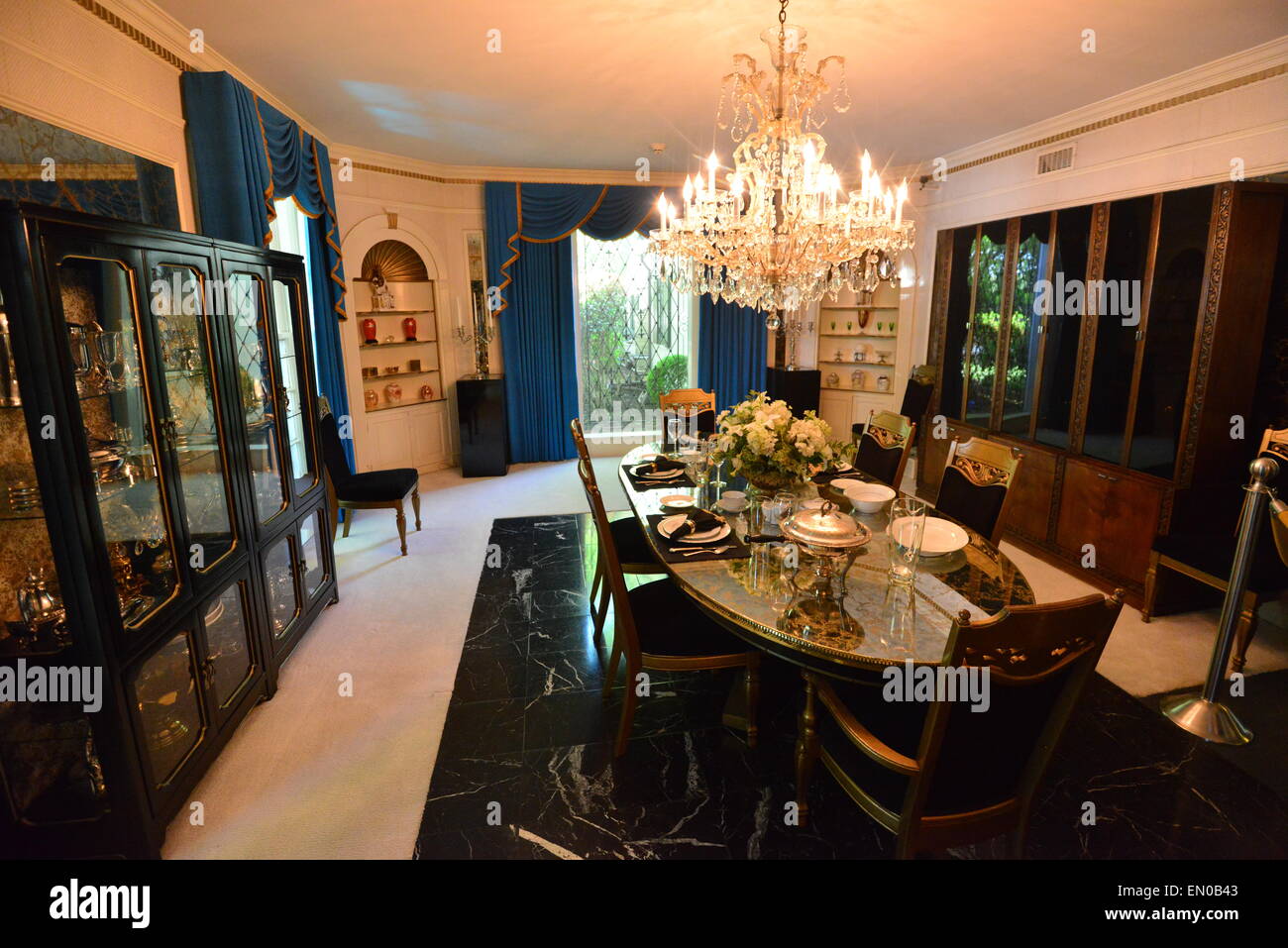 The interior of Graceland's Elvis Presley's home in Memphis Stock Photo ...