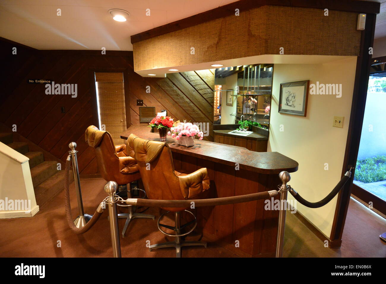 The interior of Graceland's Elvis Presley's home in Memphis Stock Photo ...