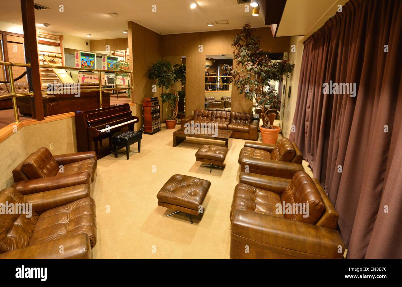 The interior of Graceland's Elvis Presley's home in Memphis Stock Photo ...