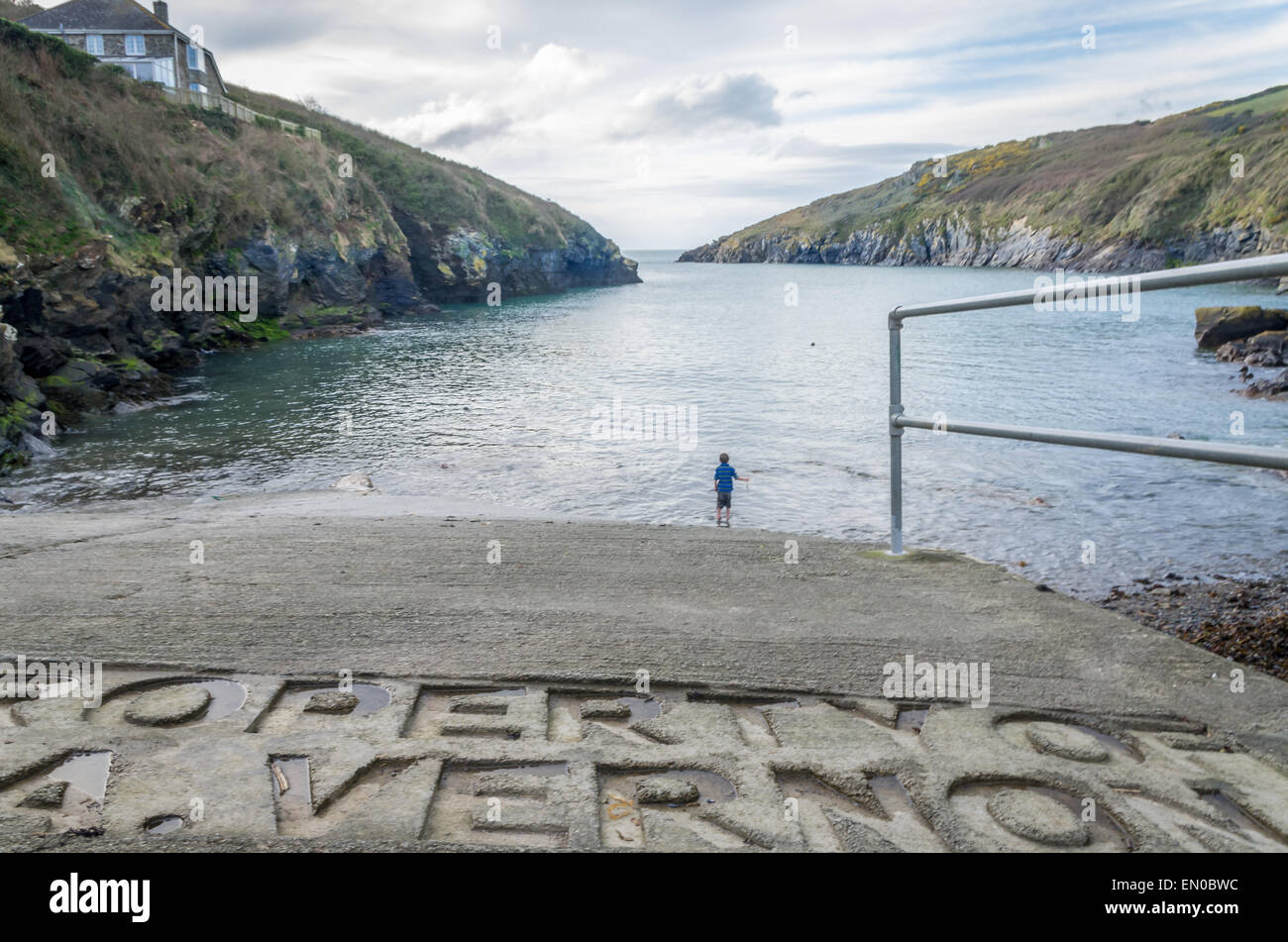 port quin cornwall england uk seascape Stock Photo - Alamy