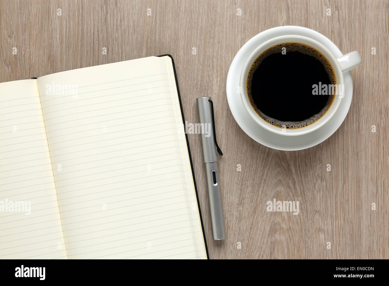Office desk with blank paper Stock Photo - Alamy