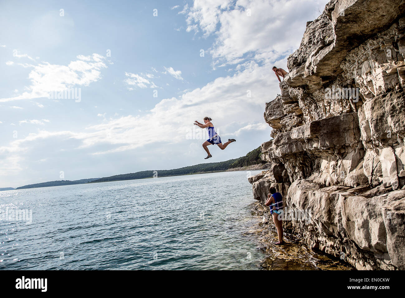Jumping water from cliffs lake hi-res stock photography and images - Alamy