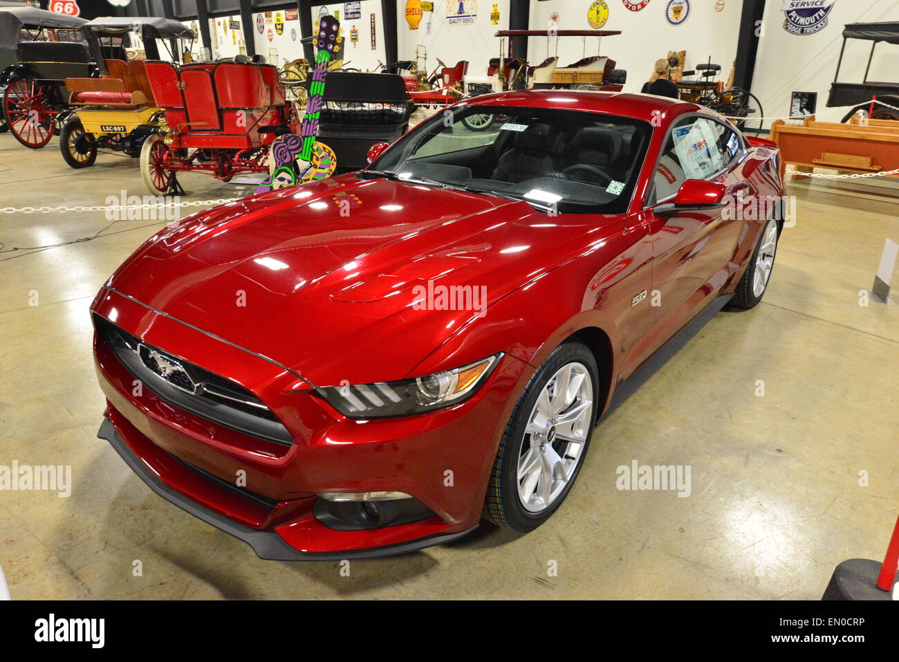 A red classic car Stock Photo - Alamy
