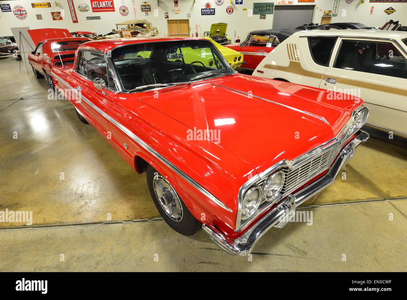 A red classic car Stock Photo - Alamy