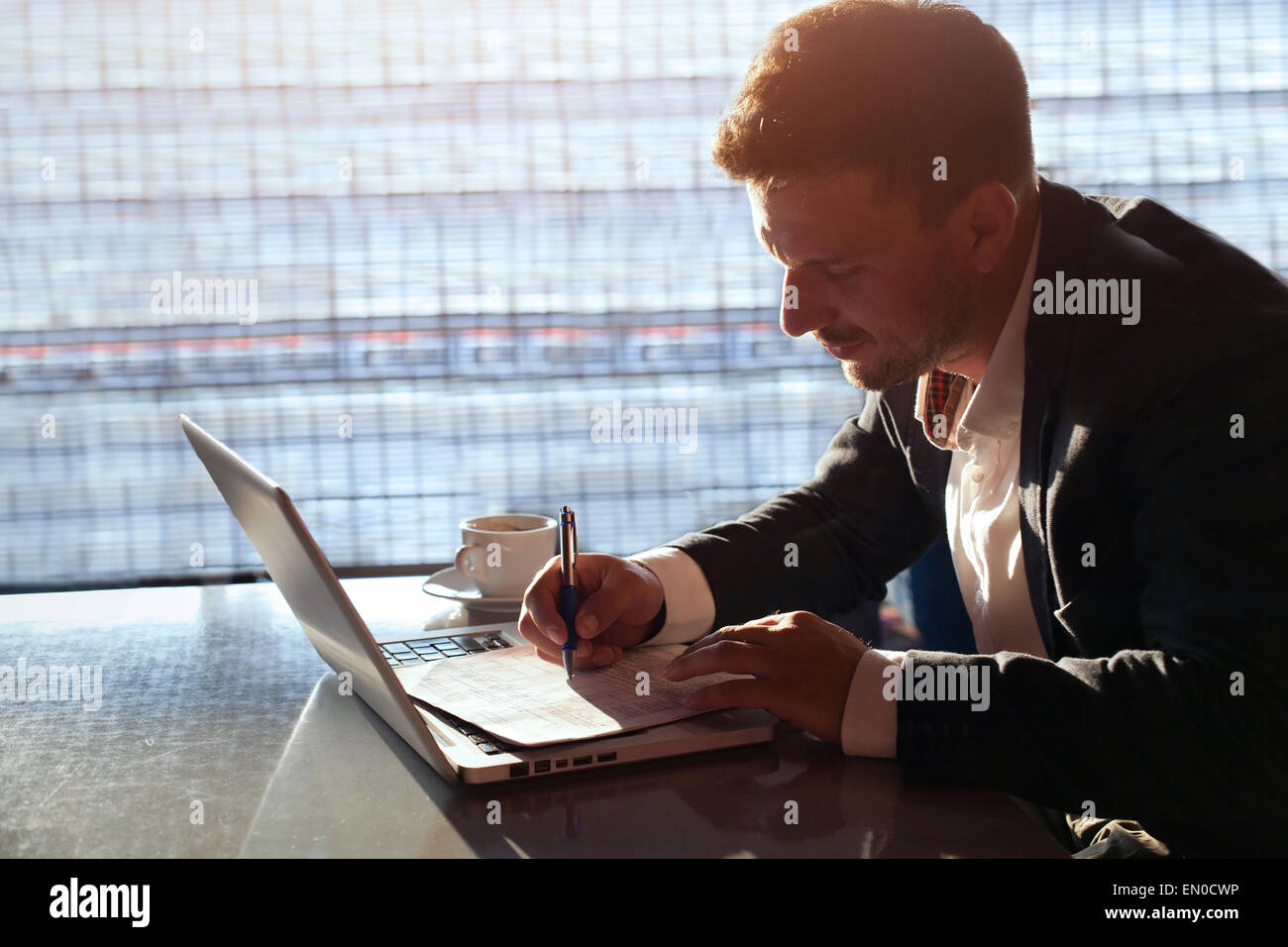 business man working in the office Stock Photo - Alamy