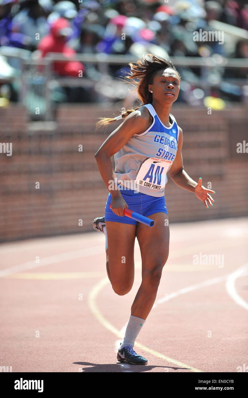 Philadelphia, Pennsylvania, USA. 24th Apr, 2015. A runner from Georgia ...