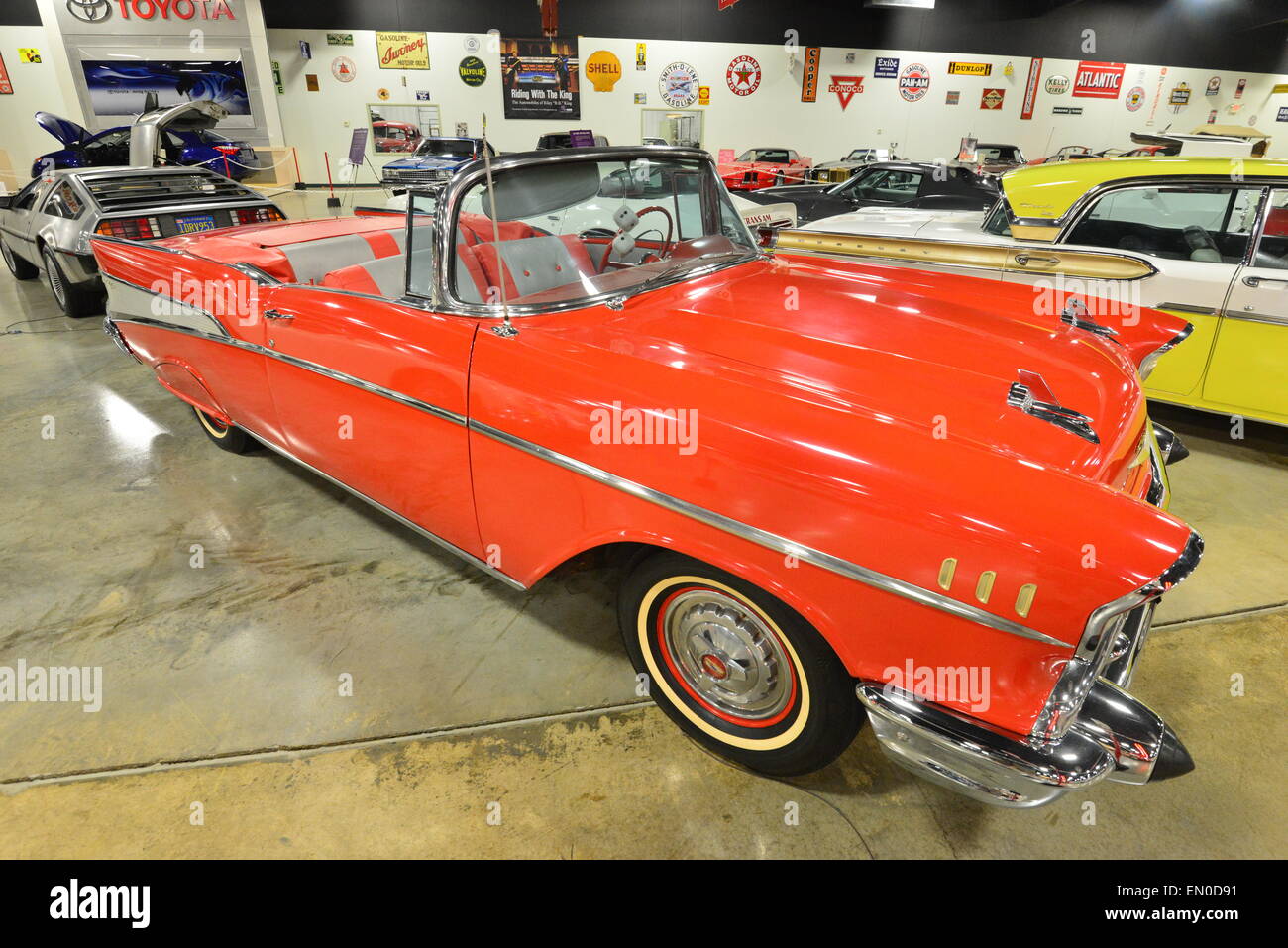 A red classic car Stock Photo - Alamy