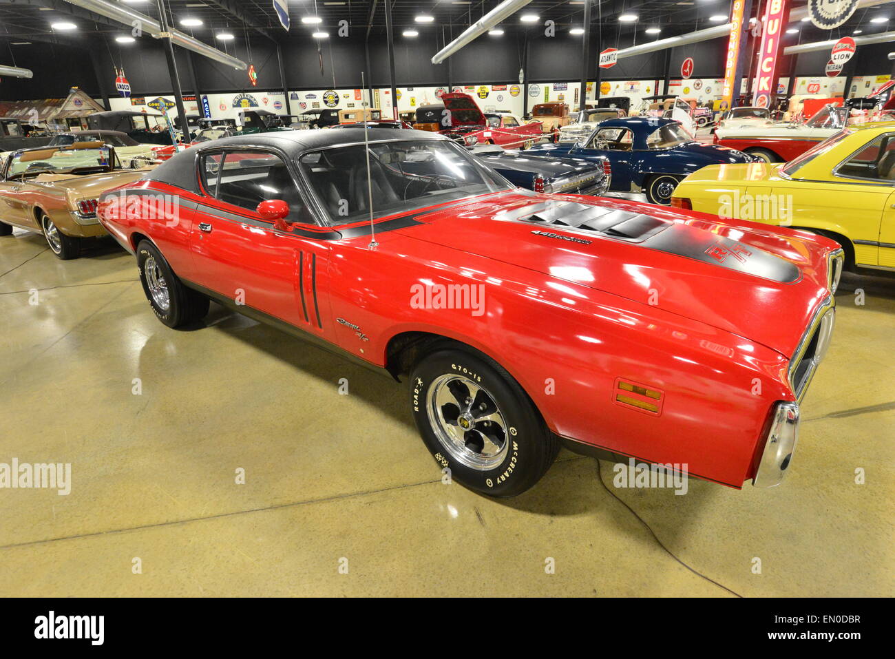 A red classic car Stock Photo - Alamy
