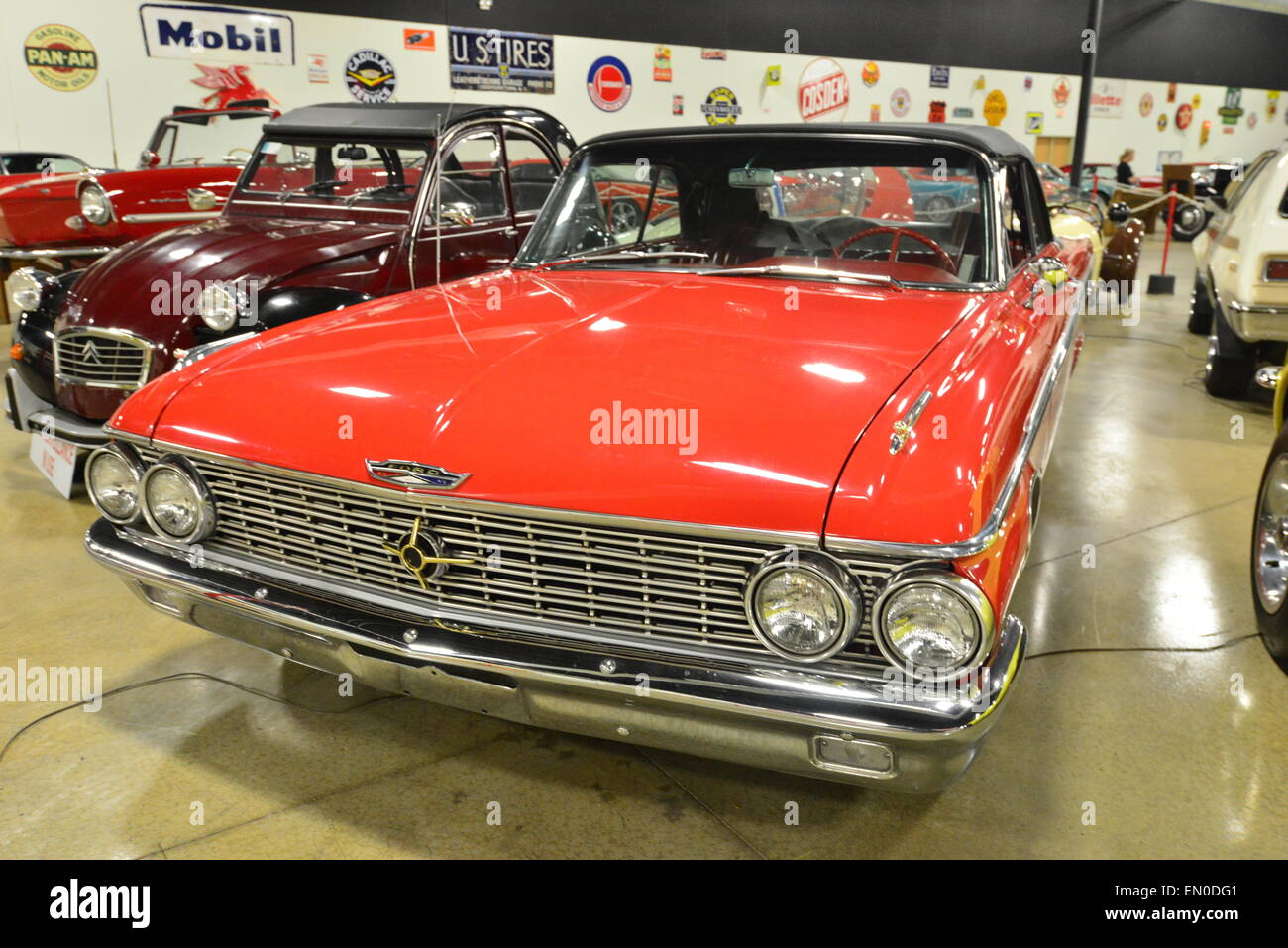 A red classic car Stock Photo - Alamy