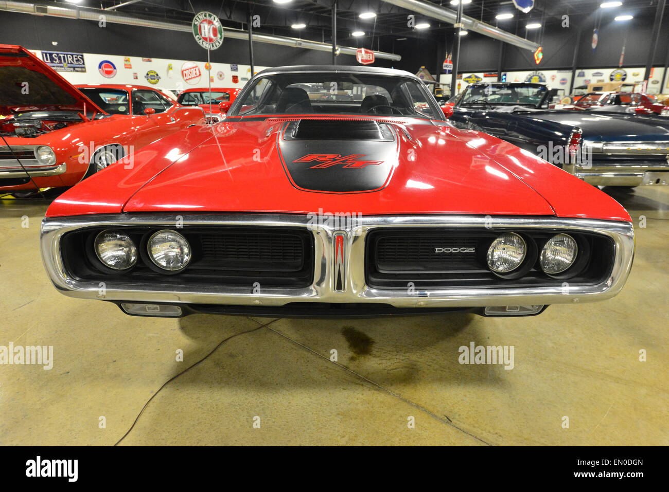 A red classic car Stock Photo - Alamy