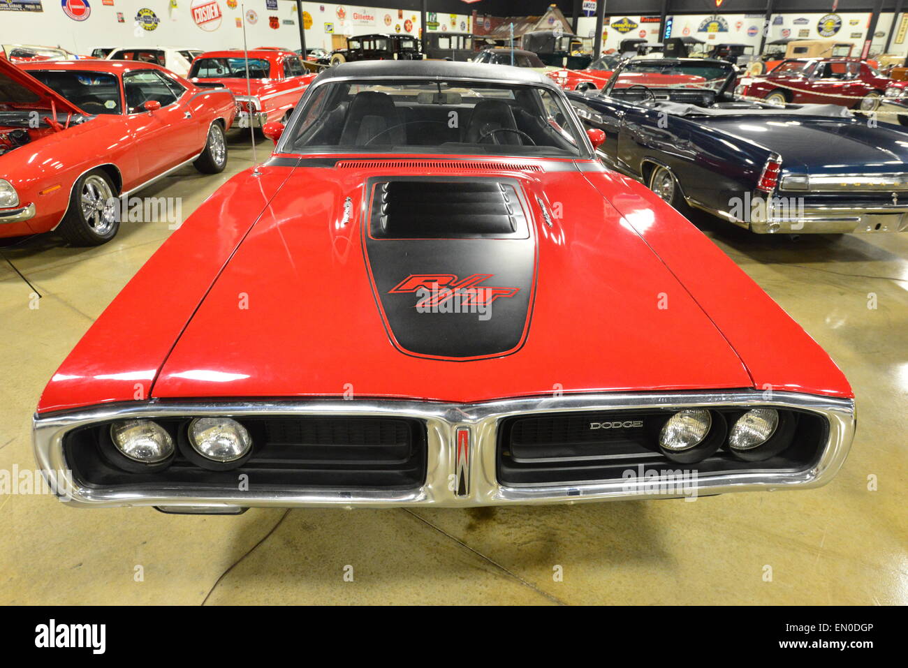 A red classic car Stock Photo - Alamy