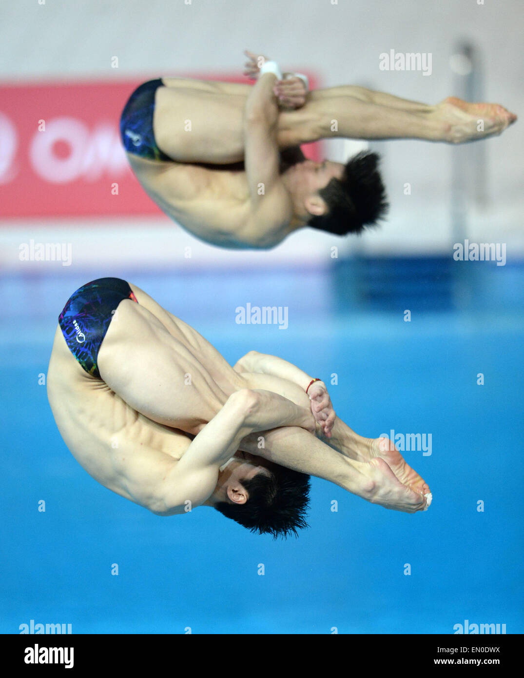 Kazan, Russia. 24th Apr, 2015. Cao Yuan (Back) and Qin Kai of China ...
