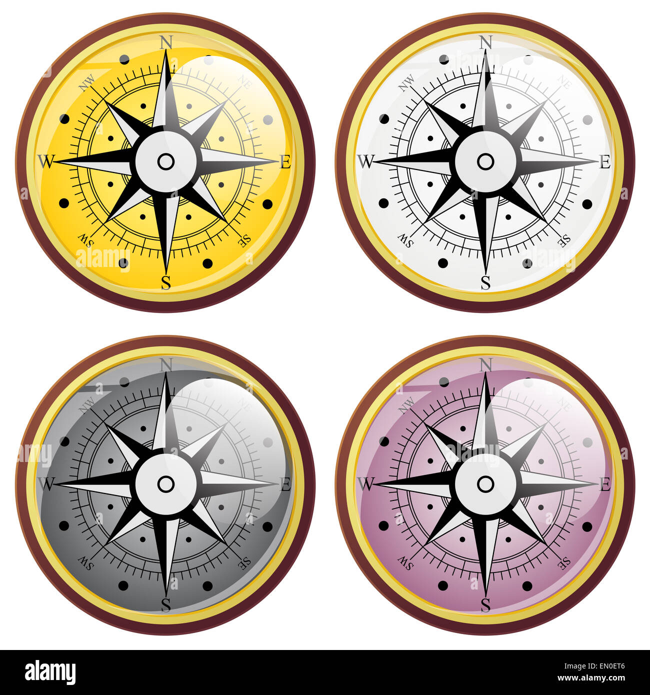 Compass sign icon symbols hi-res stock photography and images - Alamy