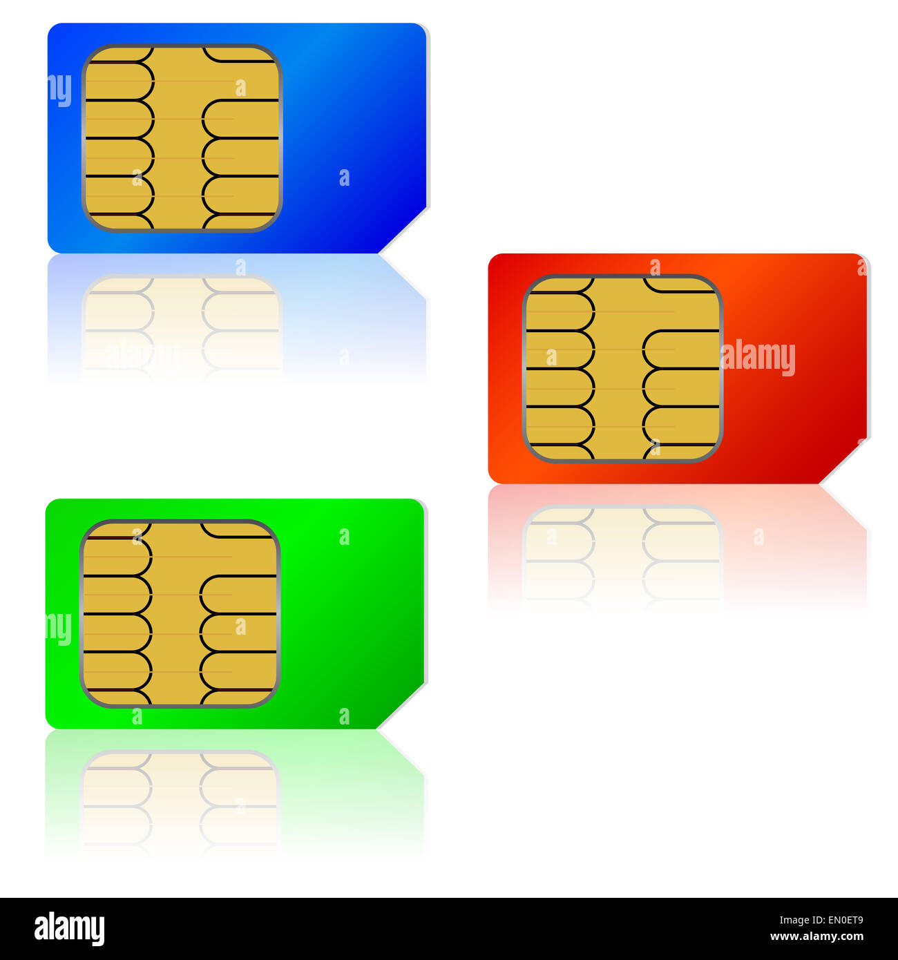 Sim cell phone cards Cut Out Stock Images & Pictures - Alamy