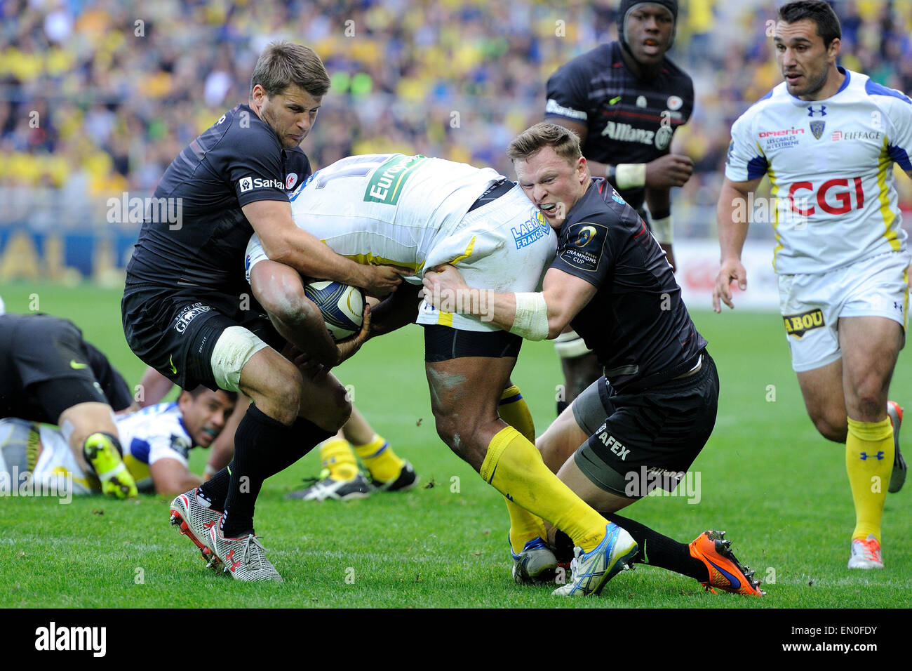 Clermont-Ferrand, Auvergne, France. 18th Apr, 2015. Champions Cup rugby ...