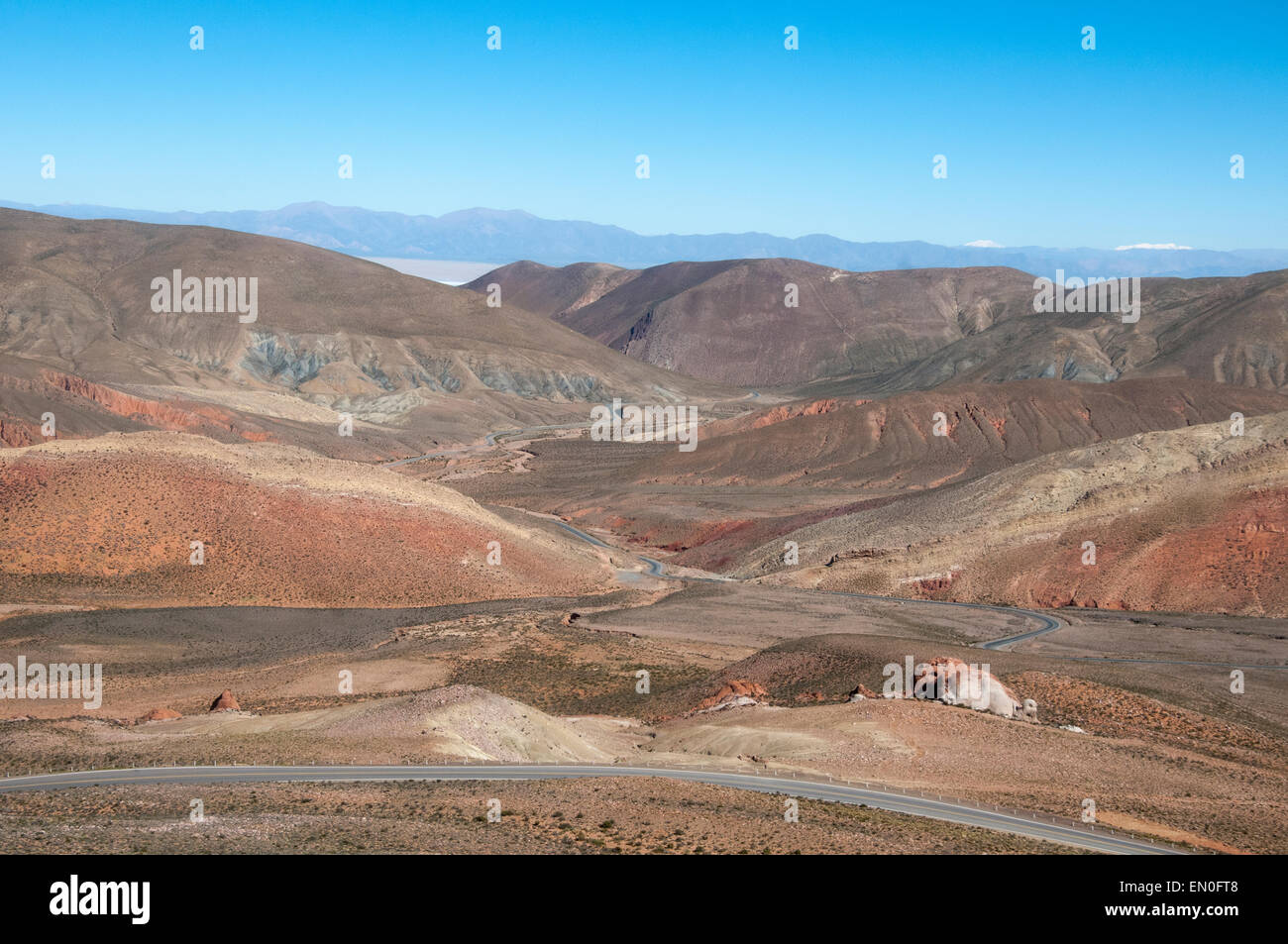 Barren landscape of Salta province, Argentina, en route to the Chilean ...