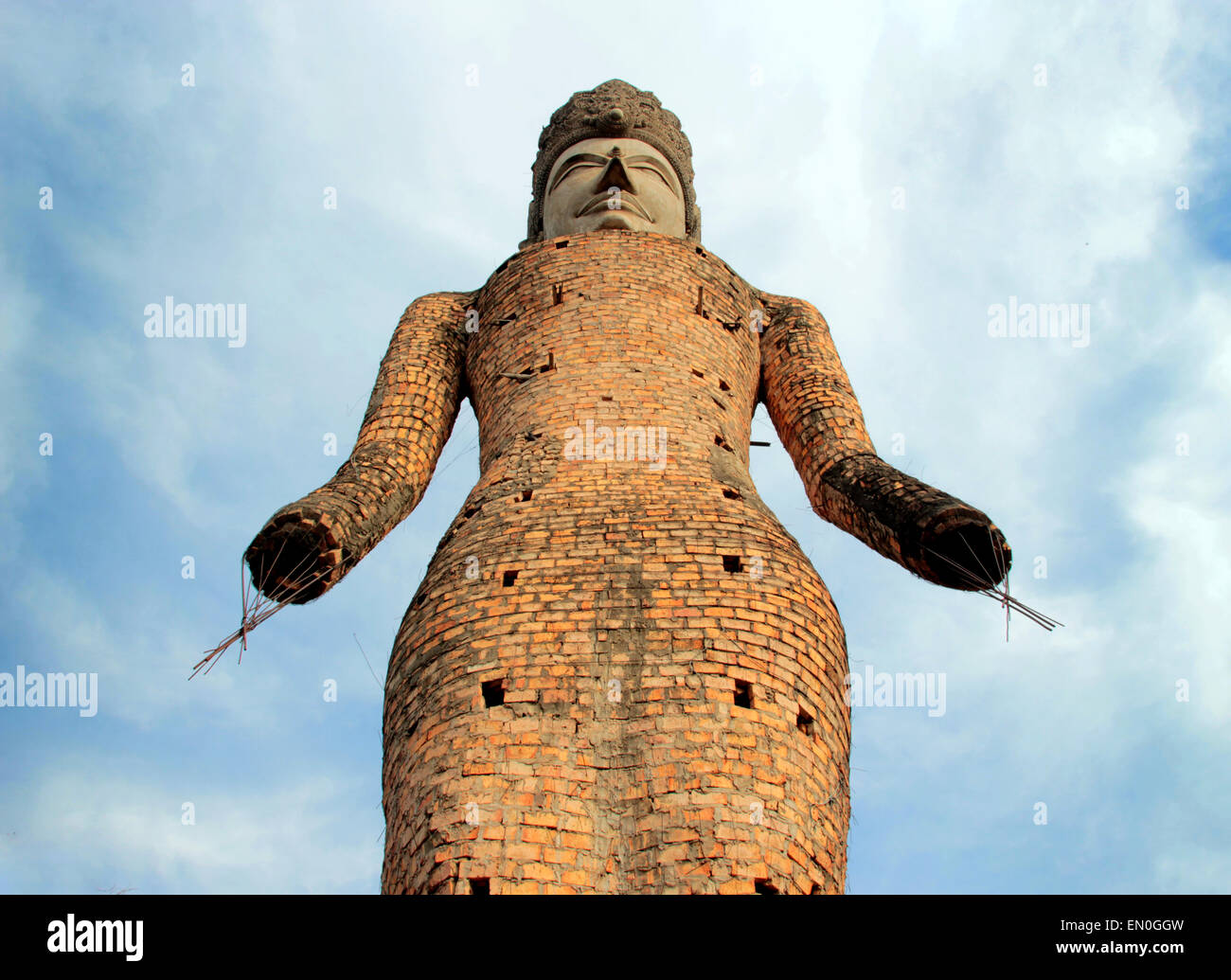 Ancient Buddha hindu style statue at Sala Kaew Ku Nongkhai Thailand ...