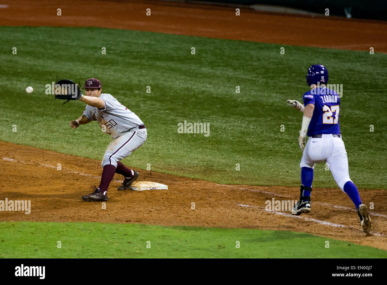 Rouge, LA, USA. 24th Apr, 2015. Texas A&M Aggies pitcher Hunter Melton ...
