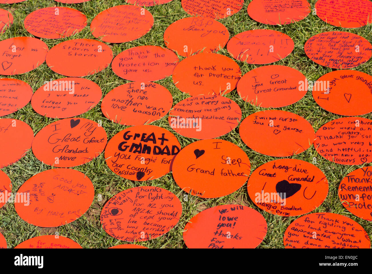 Auckland, New Zealand. 25th Apr, 2015. Giant Poppy Project, Auckland ...