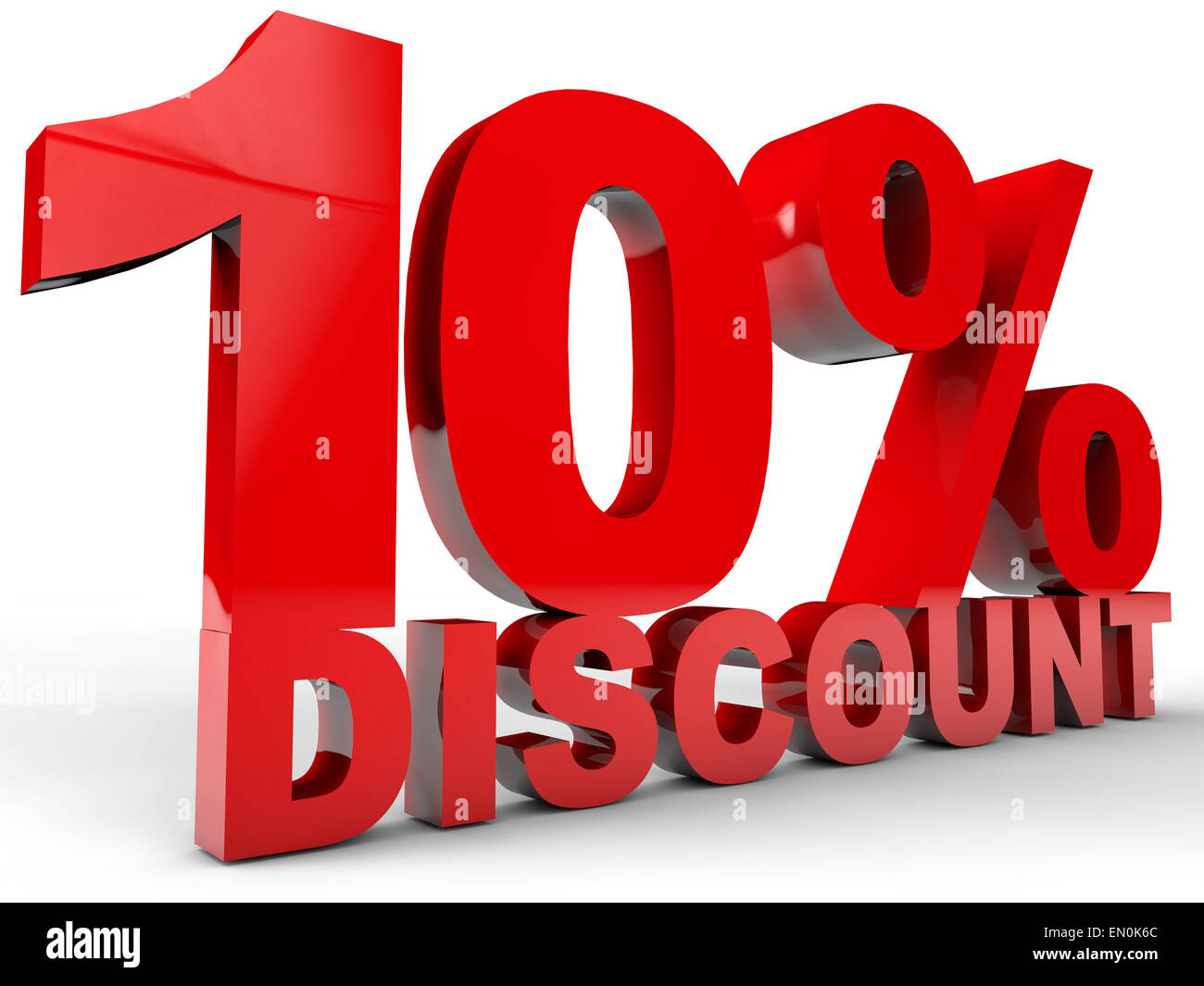 10% Discount over white background Stock Photo - Alamy