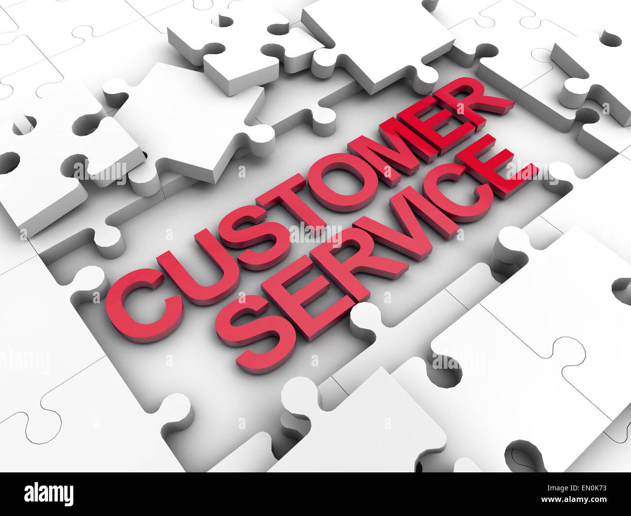 Customer Service puzzle tiles over white background Stock Photo - Alamy