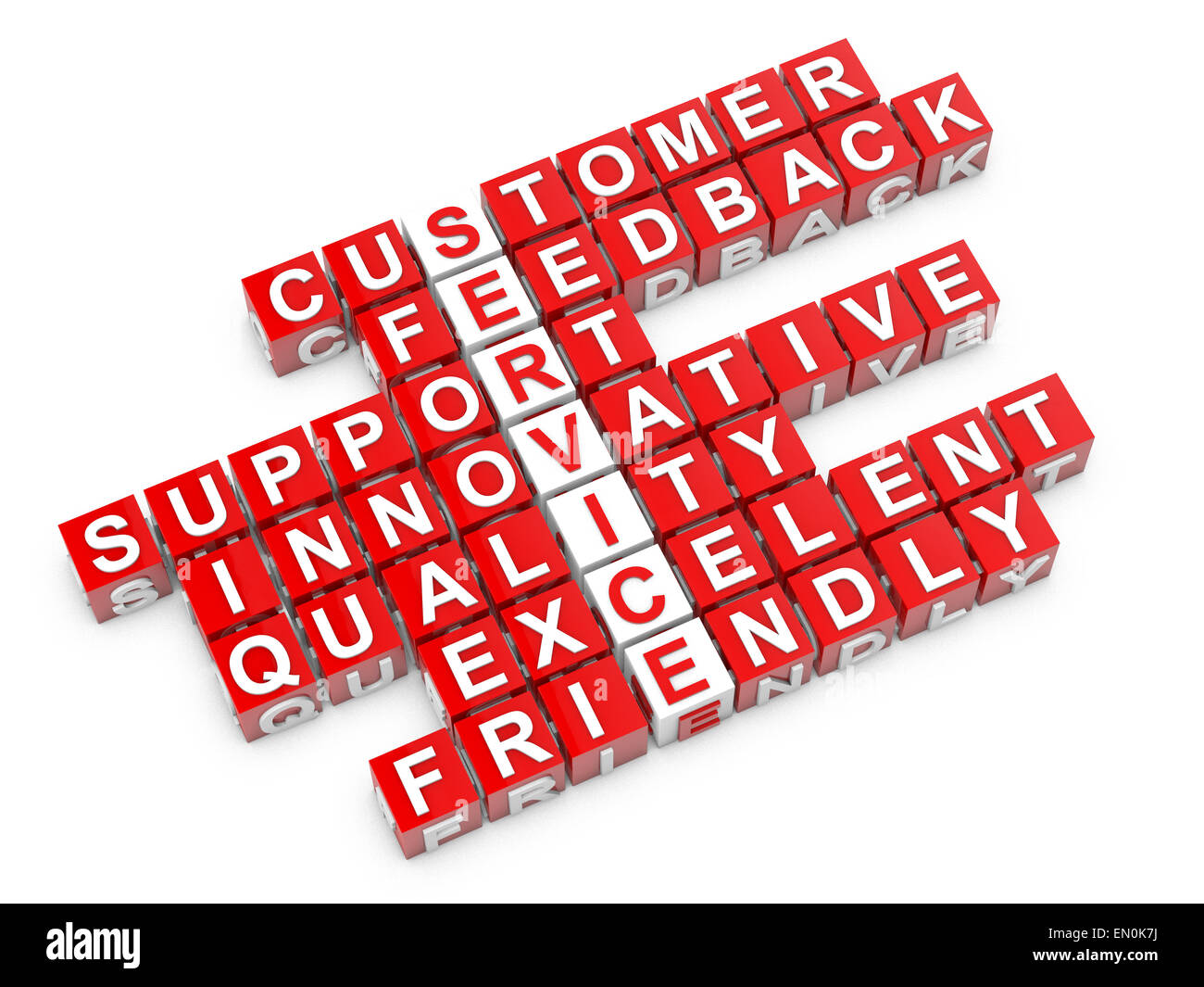 Service cubes over white background Stock Photo - Alamy