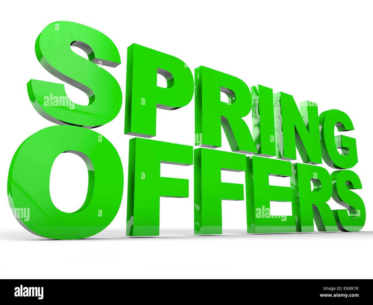 Spring offers over white background Stock Photo - Alamy