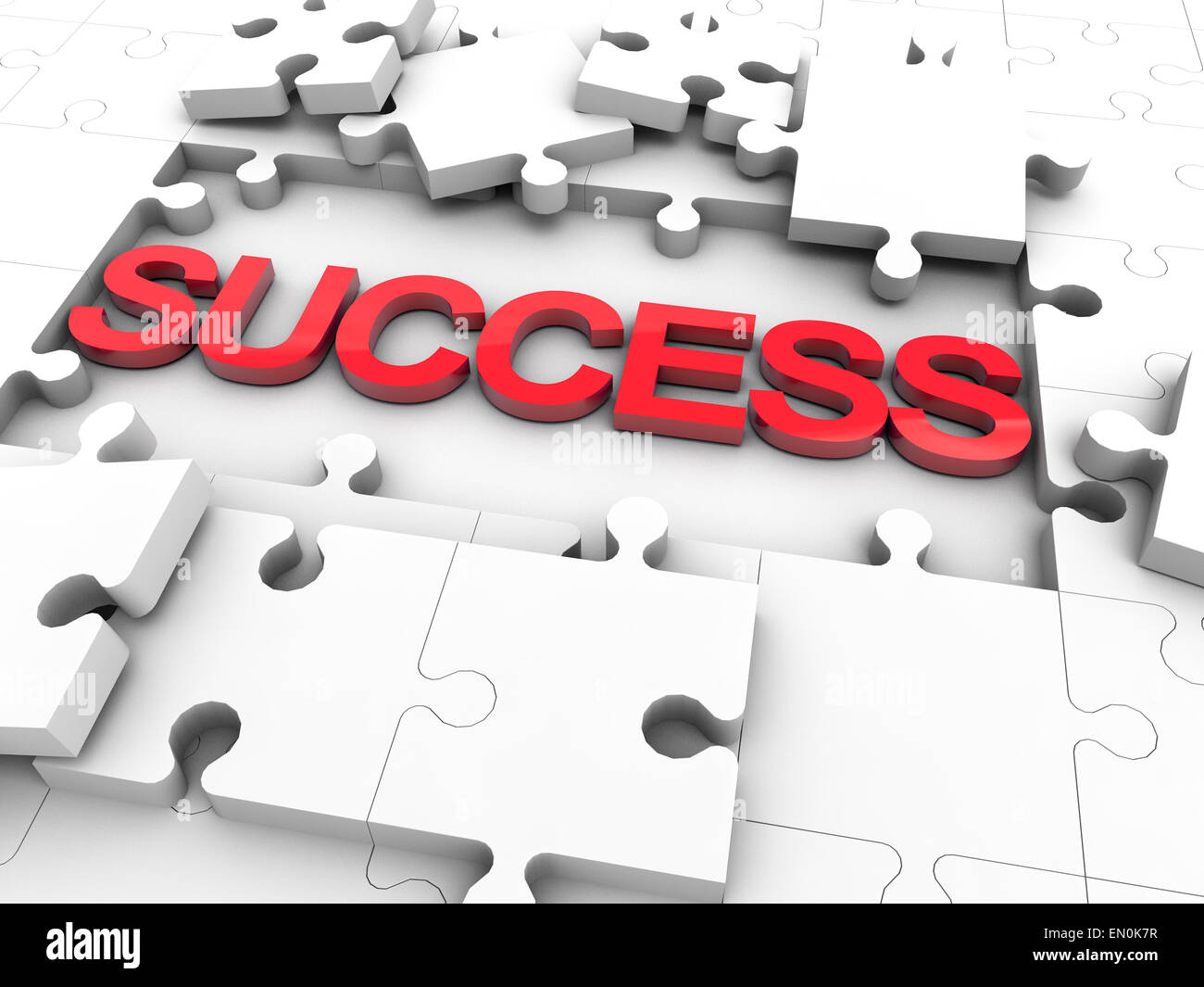 Success puzzle tiles over white background Stock Photo - Alamy