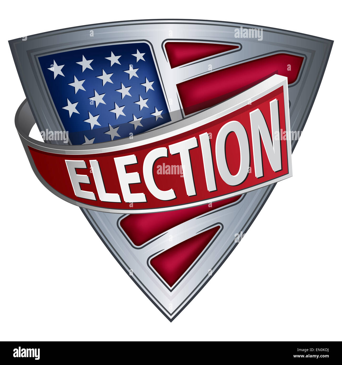 Shield with flag of the United States and inscription Election Stock ...