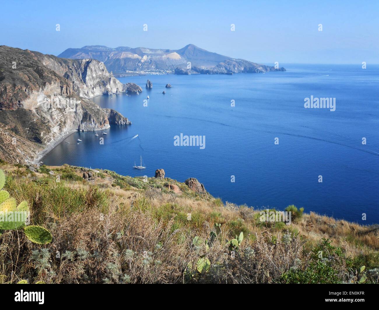 A view of Lipari beach, Sicily,Italy Stock Photo - Alamy