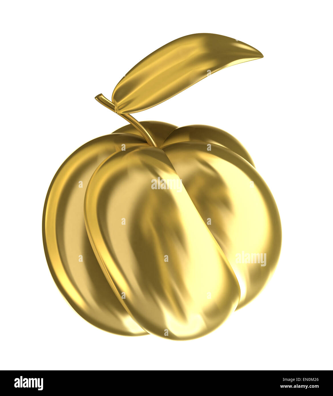 Golden quince apple. 3D image Stock Photo - Alamy