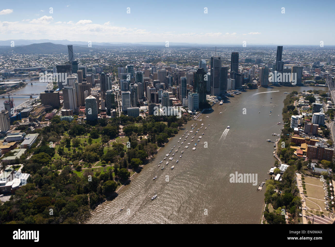 Brisbane city river aerial hi-res stock photography and images - Alamy