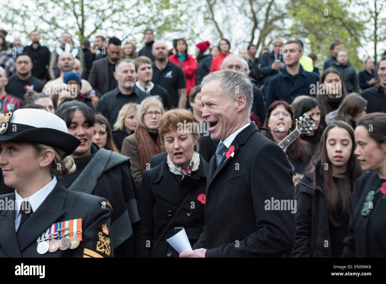 London, UK. 25th Apr, 2015. Sir Lockwood Smith, High Commissioner of ...